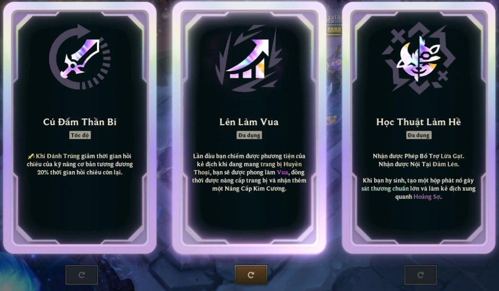 Tất cả các lõi nâng cấp trong Aram Hỗn Loạn LOL 26.12 - Thapdien.com